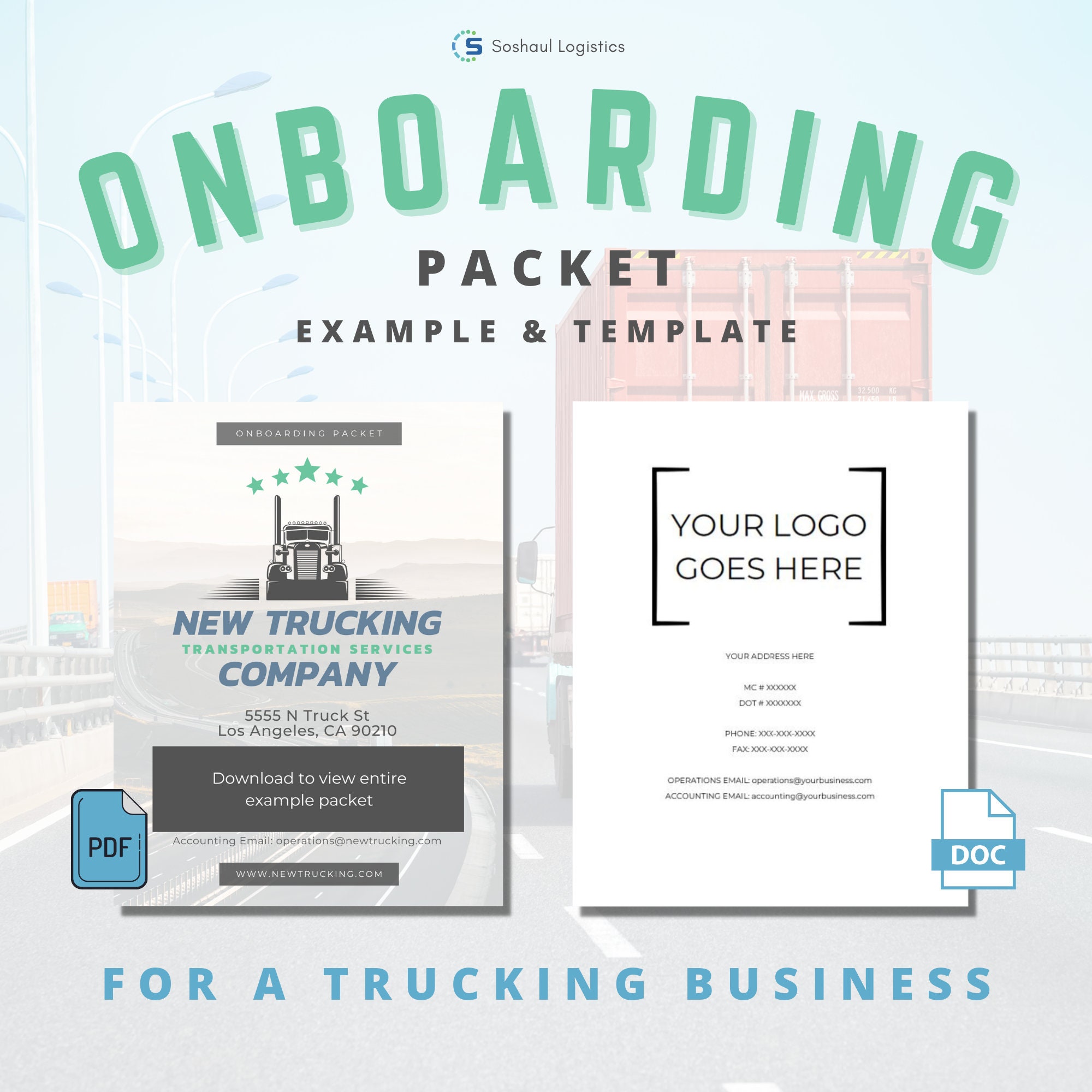 Onboarding Packet Example & Template for a Trucking Business - Etsy