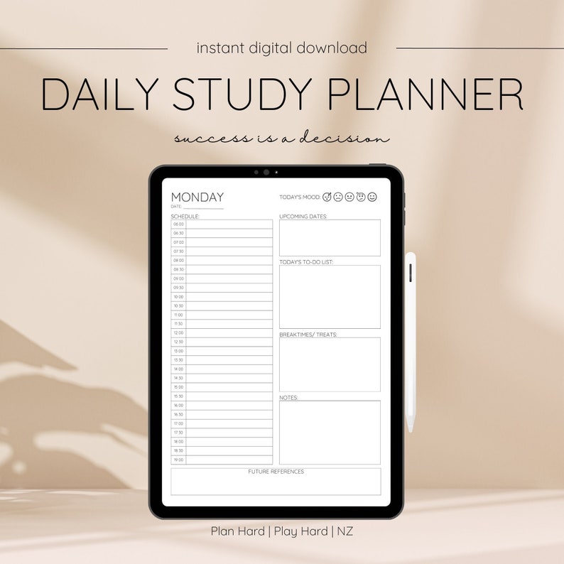 Printable Study Planner Digital Study Planner Exam Preparation Exam ...