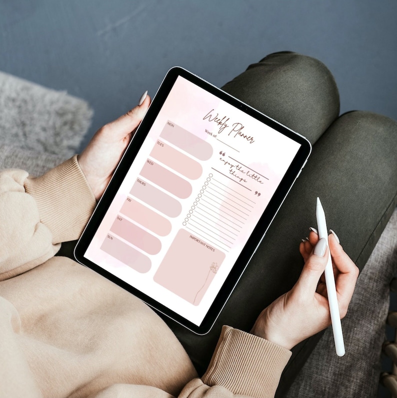 Printable Weekly Planner Digital Planner Work Planner Productivity ...