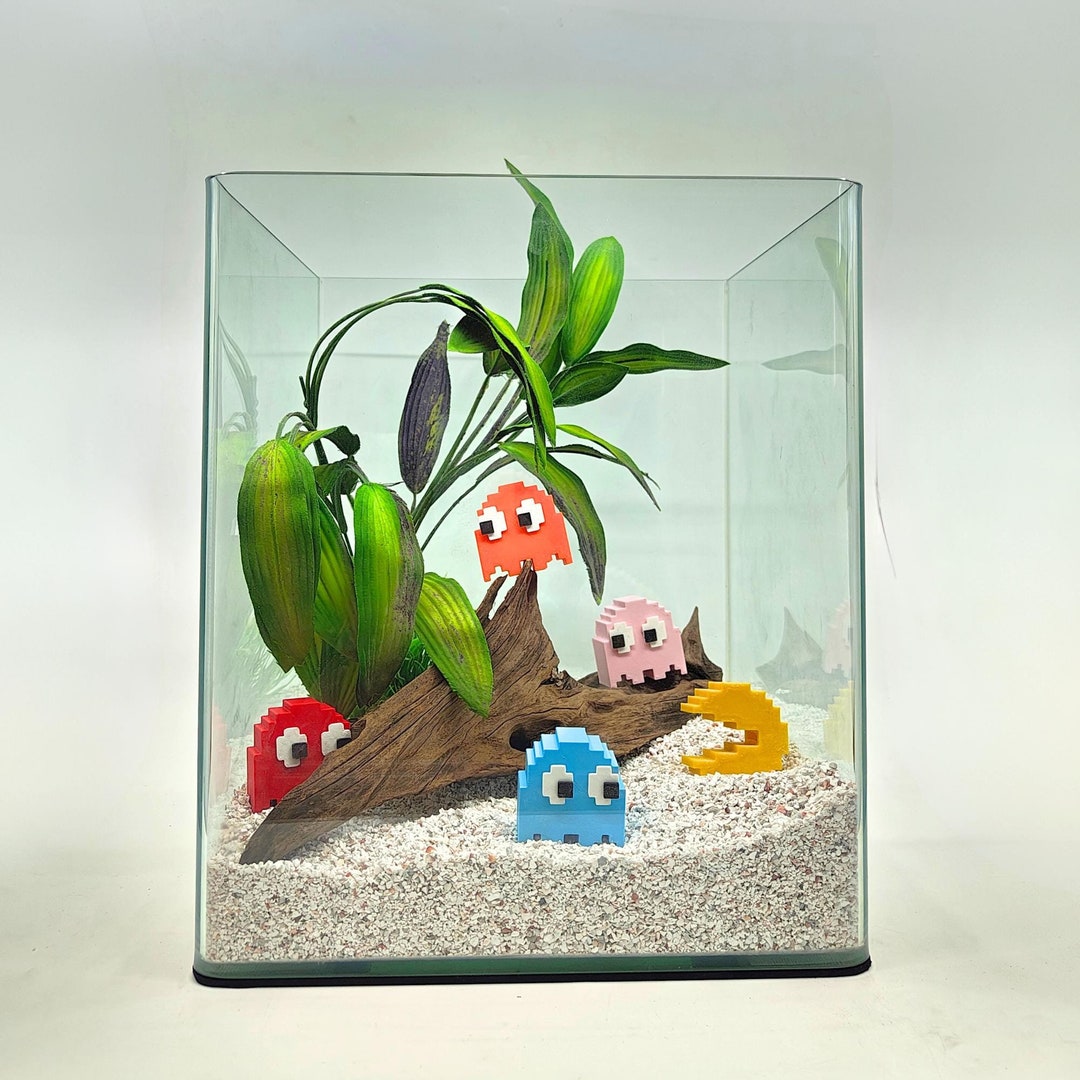 Aquatic Arcade Fantasy: Pixel Art Arcade Characters Aquarium Decor Set ...