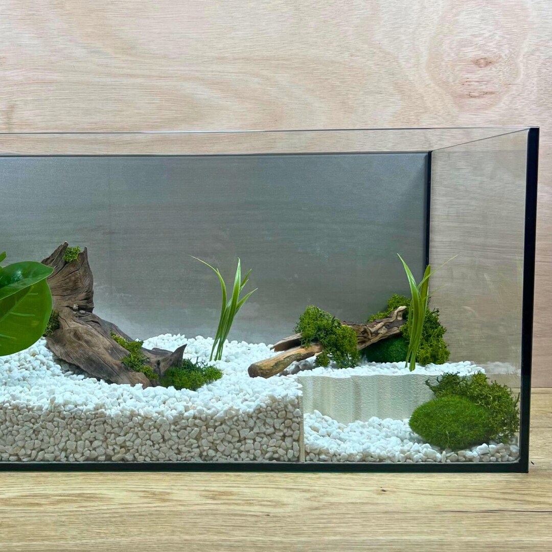 L-shaped Nature's Wonder: Aquatic/terrarium Cliff Decoration ...