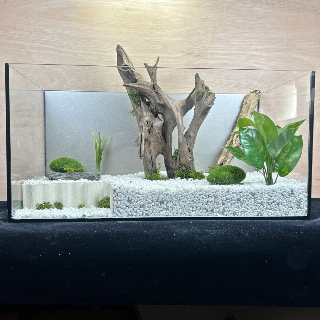 L-shaped Nature's Wonder: Aquatic/terrarium Cliff Decoration ...