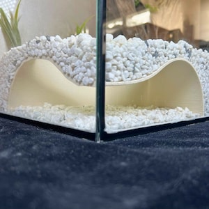 Nature-inspired Mumba Cave: Corner Hide for Terrarium & Aquarium Pets ...
