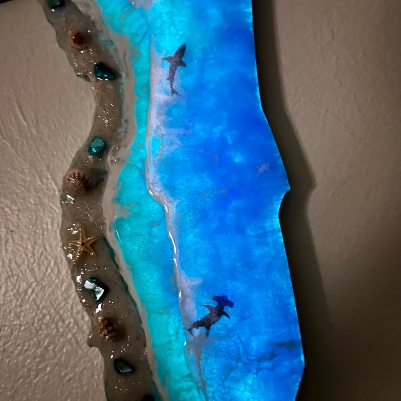 Blue Resin Wall Art - Etsy