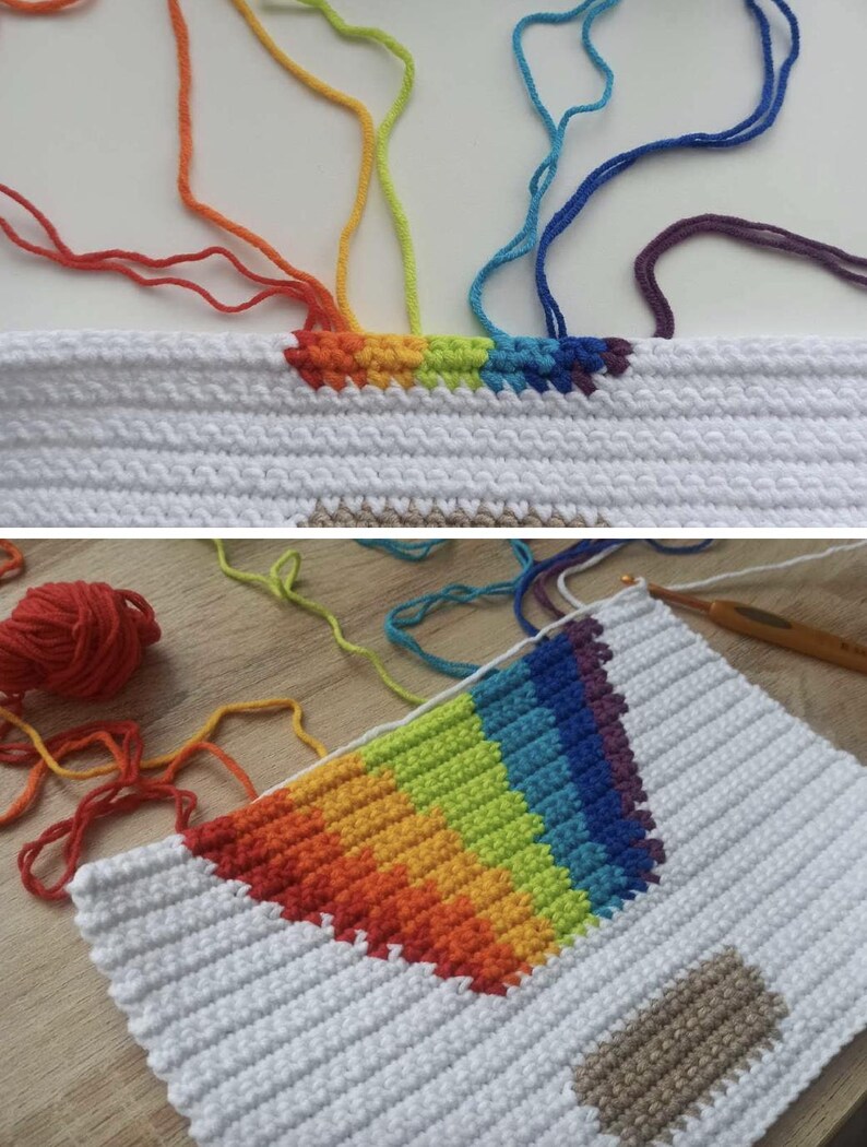 Rainbow Hot Air Balloon Crochet Wall Hanging Pattern - Amigurumi ...