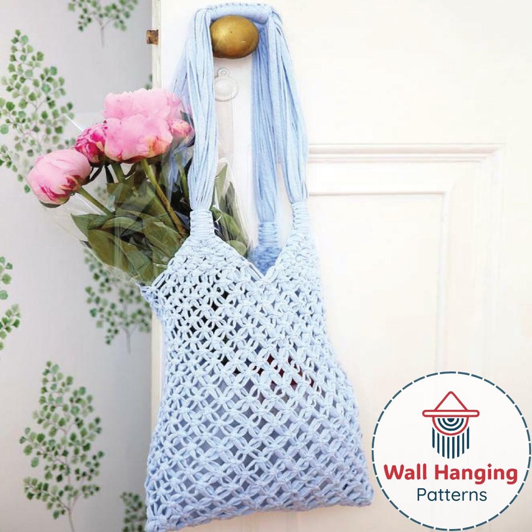 Macrame Market Bag Pattern – DIY Eco-friendly Shopping Tote, Handmade ...