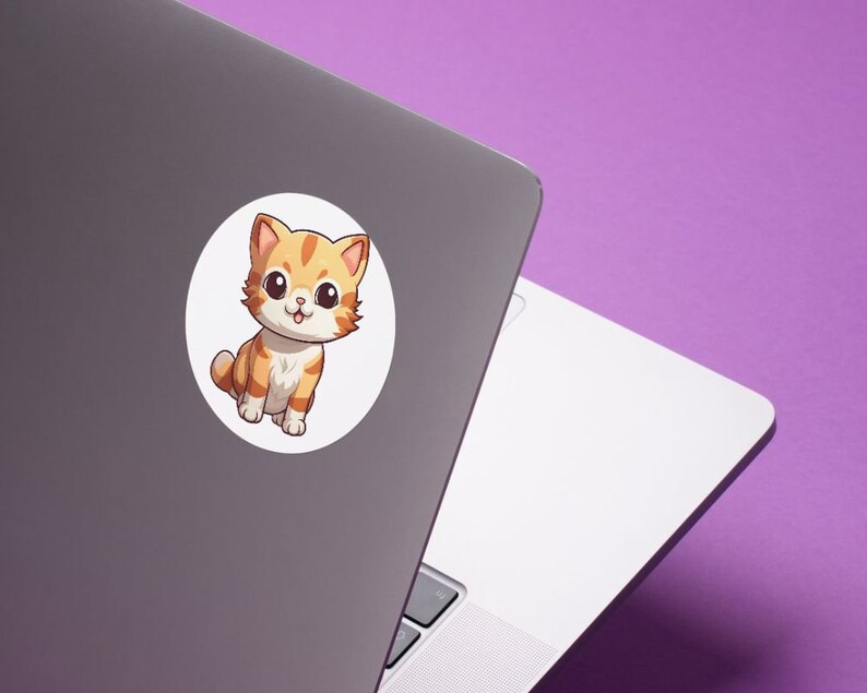 Cute Cat Clipart Digital Stickers Jpg Bundle, Kawaai Cat Printable ...