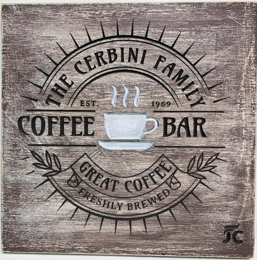 Handcrafted Wooden Coffee Station Sign - Etsy