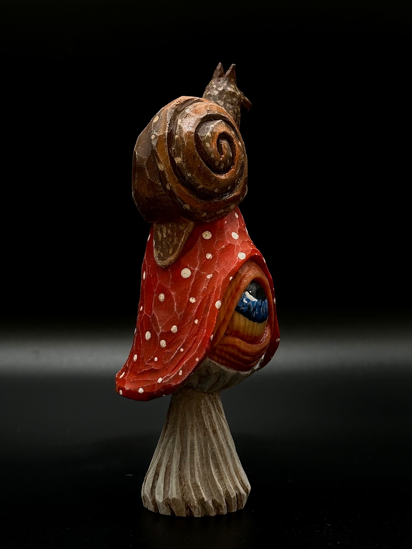 Wood Carving - Wooden Mushroom - Mushroom Carving - Mushroom Sculpture ...