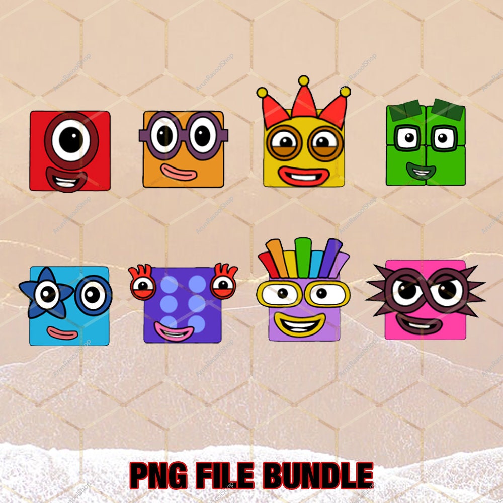 Numberblocks Bundle PNG Numberblocks Digital Design for - Etsy