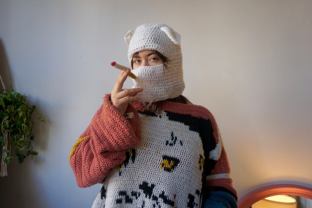 Chuffing Bally - Smoking Cat Balaclava - Etsy