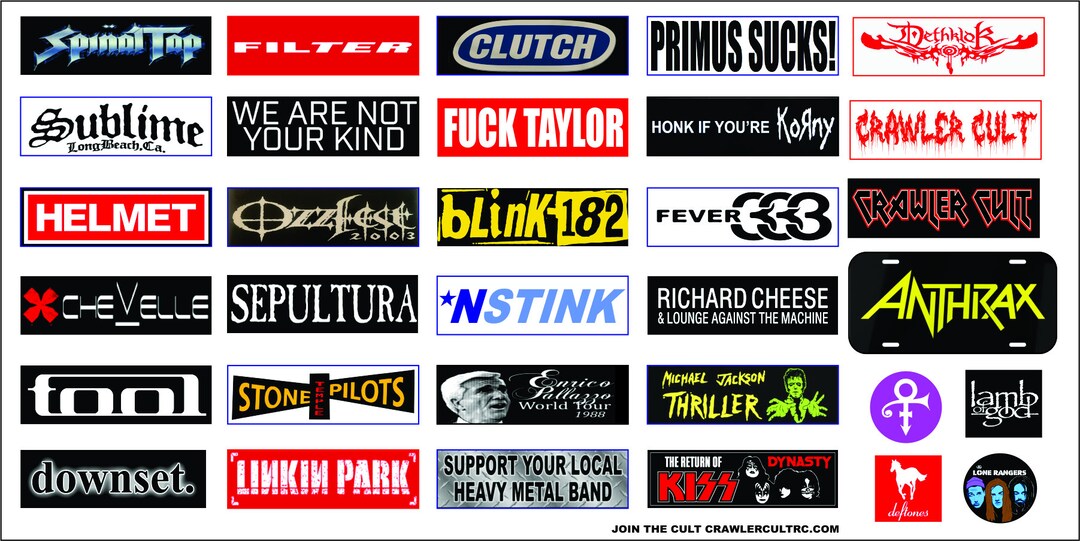 1:10 Scale Die Cut Bumper Stickers Music V3 - Etsy