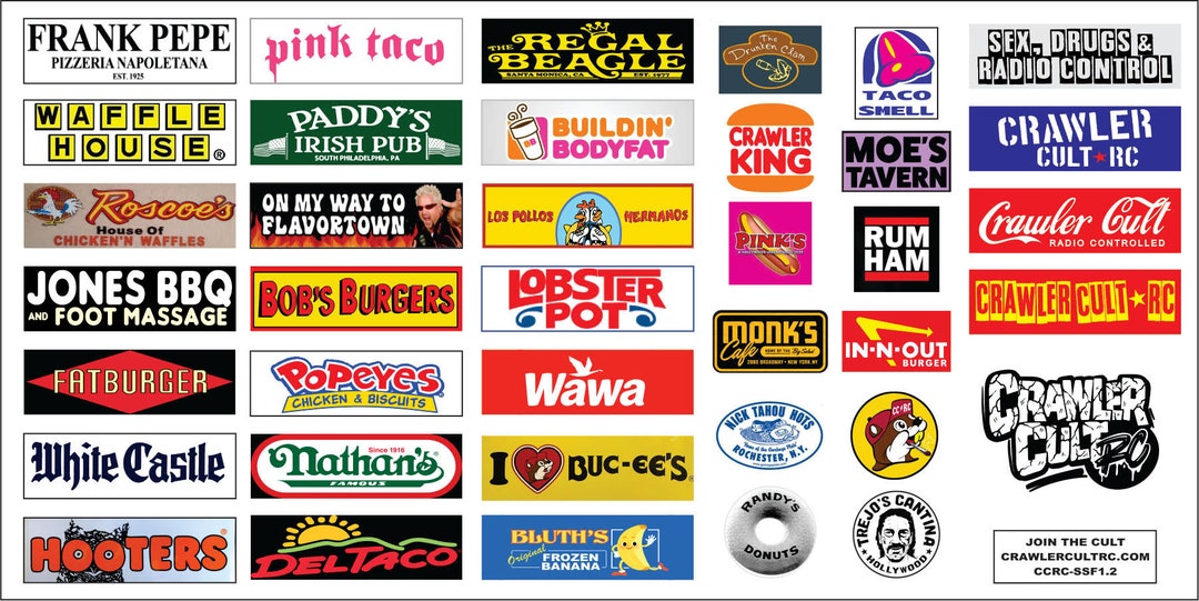 1:10 Scale Die Cut Bumper Stickers Yum Yum V2 - Etsy