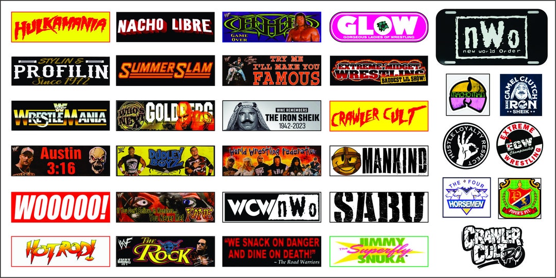 1:10 Scale Bumper Stickers "body Slam" Edition - Etsy