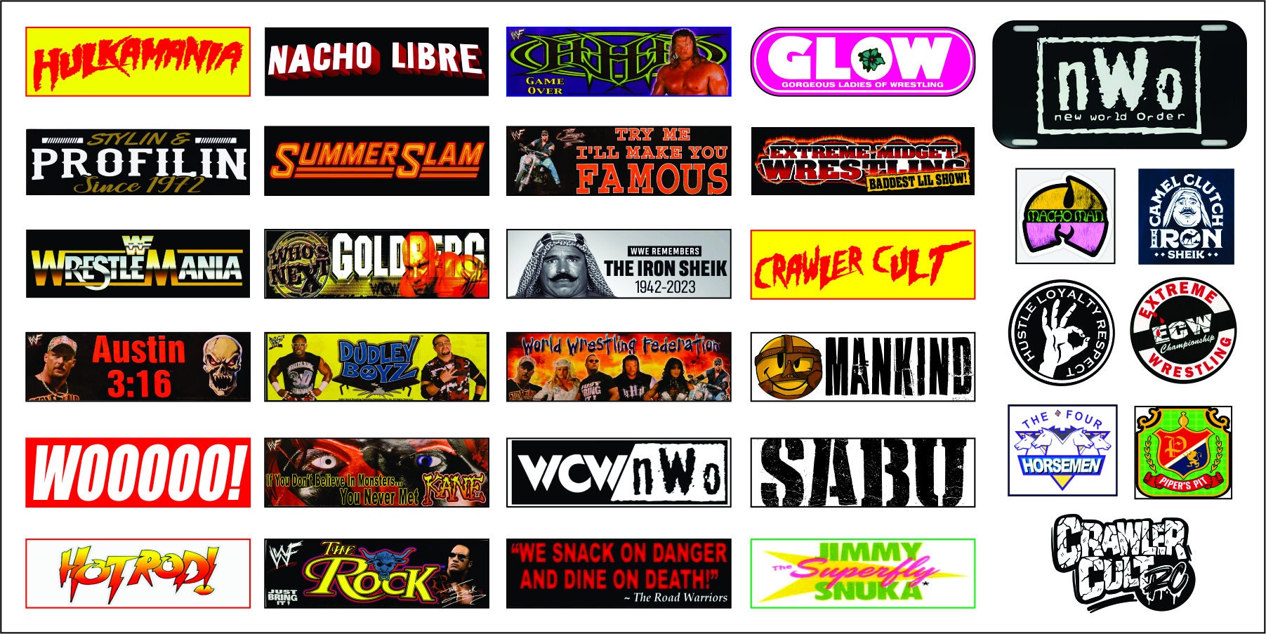 1:10 Scale Bumper Stickers "body Slam" Edition - Etsy