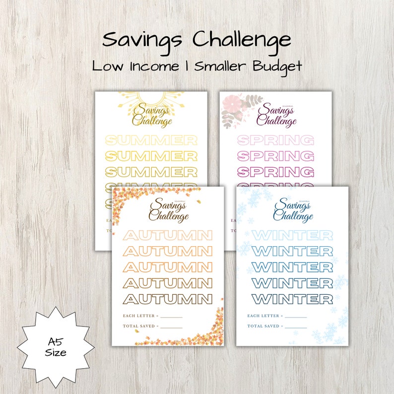 Mini Savings Challenge | Seasonal Bundle Challenge | Low Income | Fits ...
