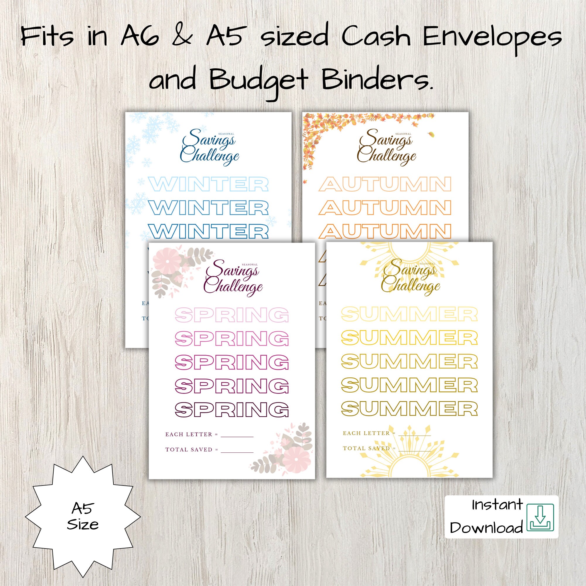 Mini Savings Challenge | Seasonal Bundle Challenge | Low Income | Fits ...