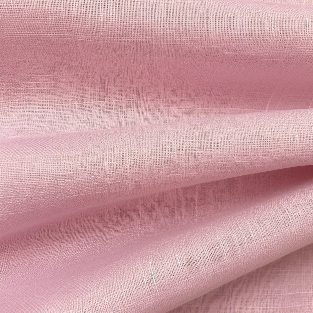 Light Pink Natural Linen Fabric by the Yard or Meter 220 Cm - Etsy