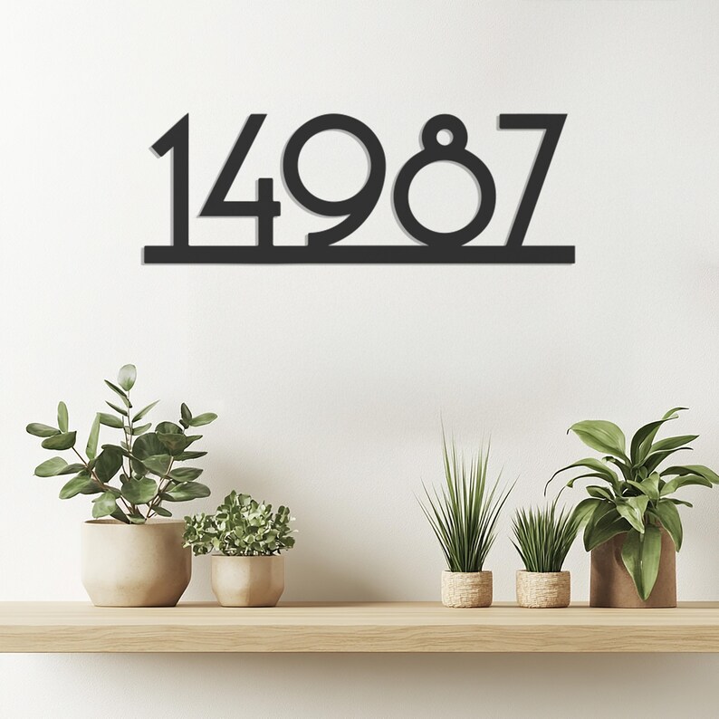 Custom Metal House Numbers Sign | Modern Metal Address Sign | Modern ...
