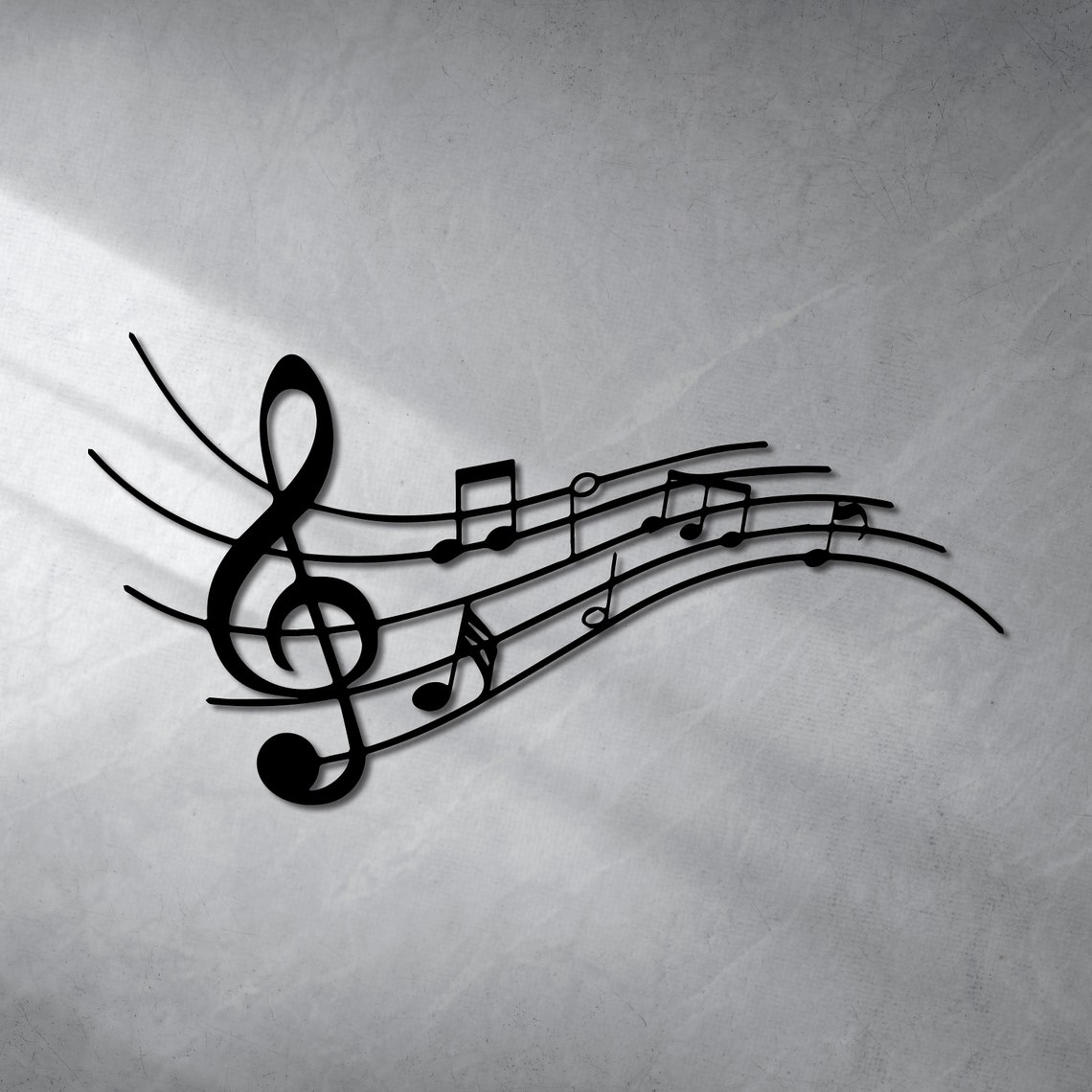 Music Notes Metal Wall Art, Modern Musical Decor, Musician Gift, Metal ...