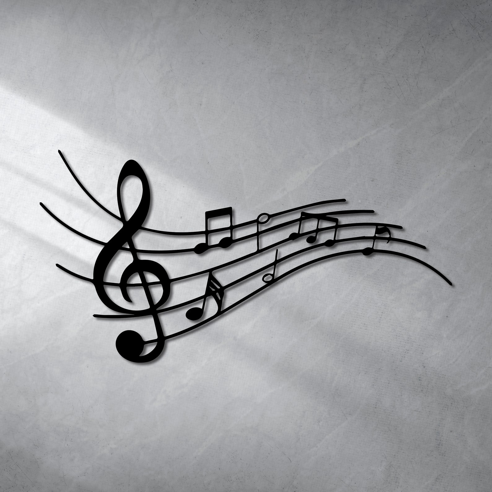 Music Notes Metal Wall Art, Modern Musical Decor, Musician Gift, Metal ...