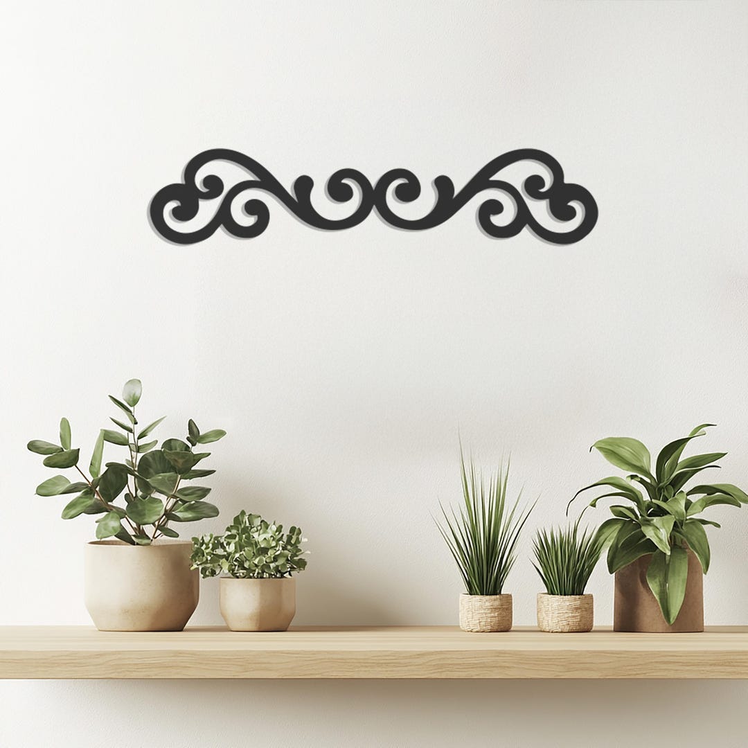 Metal Scroll Wall Art | Farmhouse Rustic Decor | Above Bed & Door Metal ...