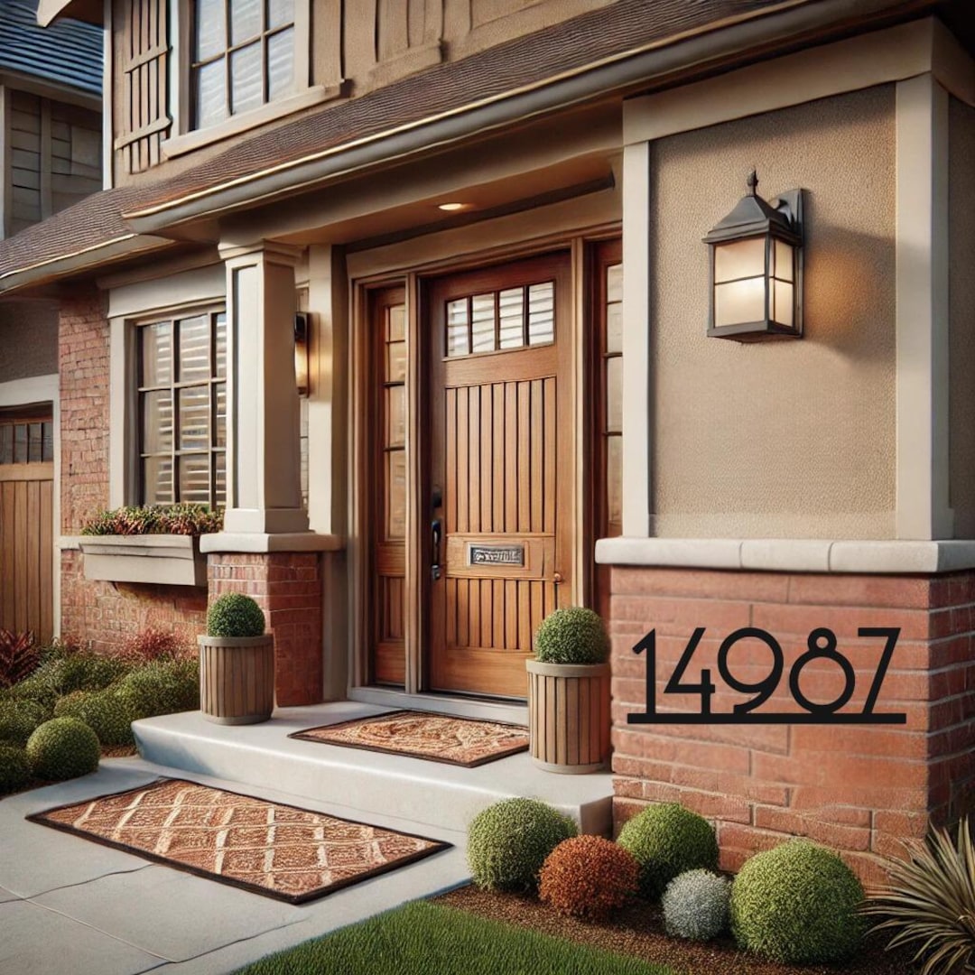 Custom Metal House Numbers Sign | Modern Metal Address Sign | Modern ...