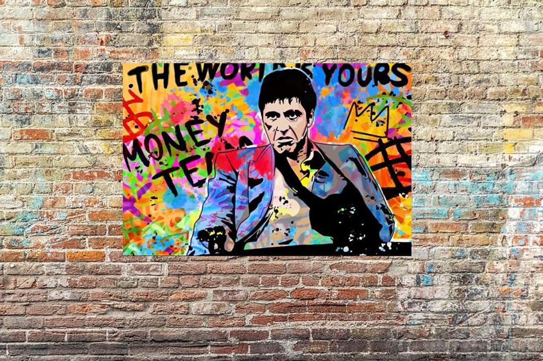 Scarface Street Art Print - Graffitistijl - Etsy