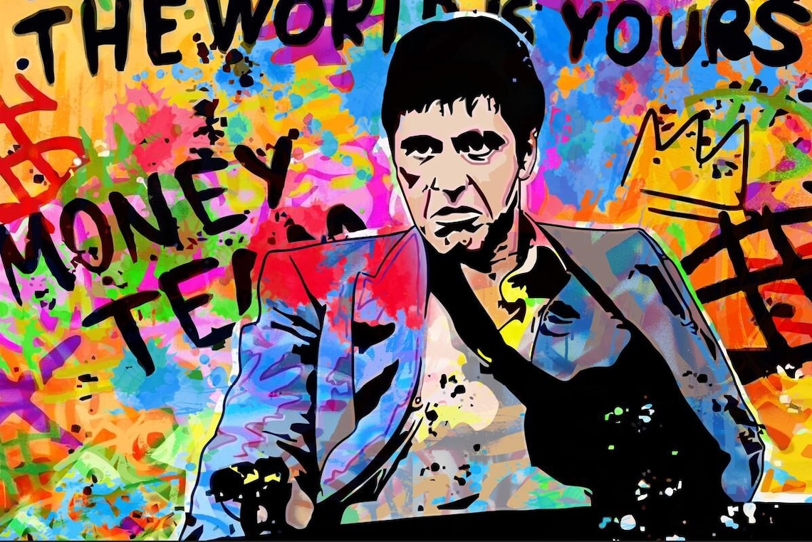 Scarface Street Art Print Graffitistijl - Etsy