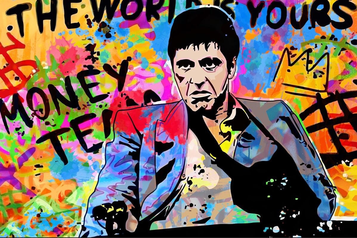 Scarface Street Art Print - Graffitistijl - Etsy