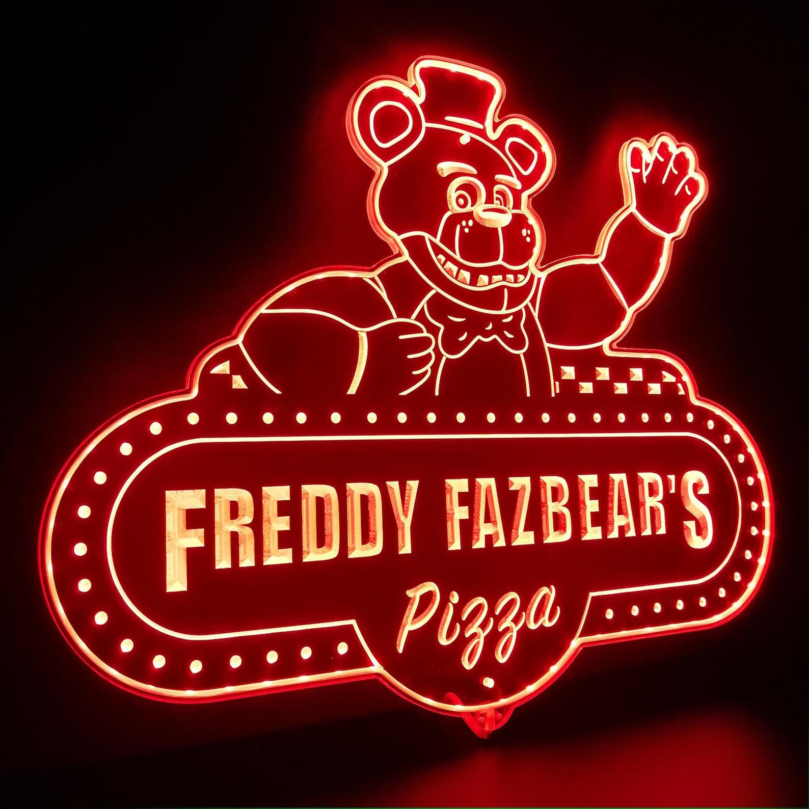 Five Nights at Freddys 3D Light Wall Sign Custom Game Room - Etsy Canada