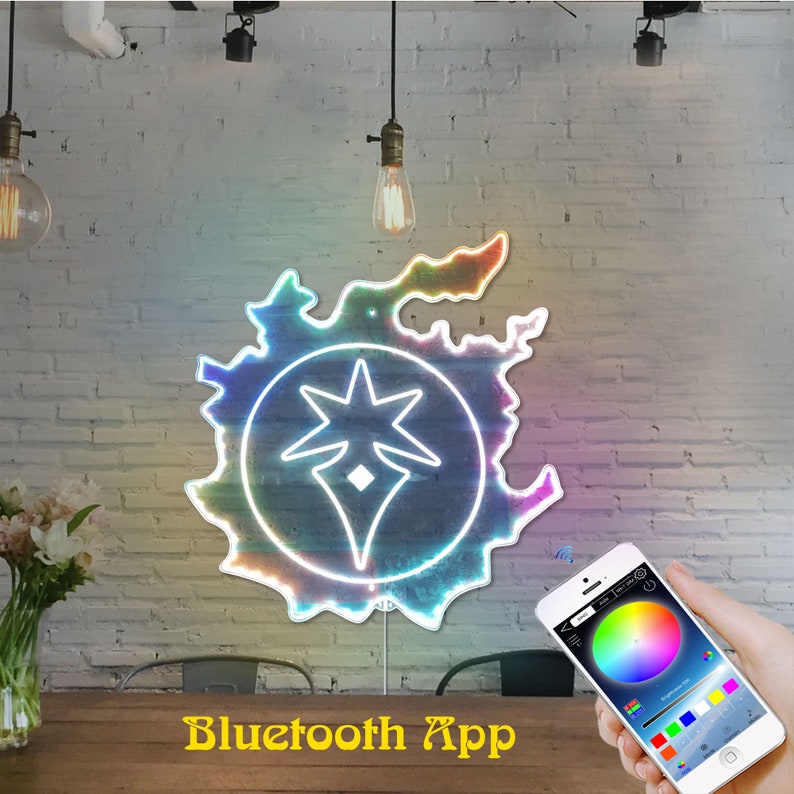 Dark Knight FFXIV 3D Night Light Wall Sign, Custom FF14 Job Stone Game ...