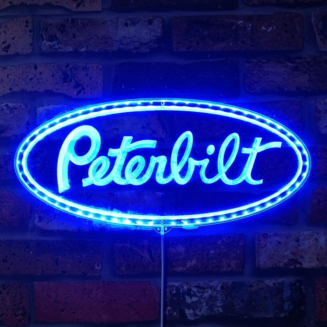 Peterbilt Garage 3D Night Light Wall Sign, Birthday Gift, Christmas ...
