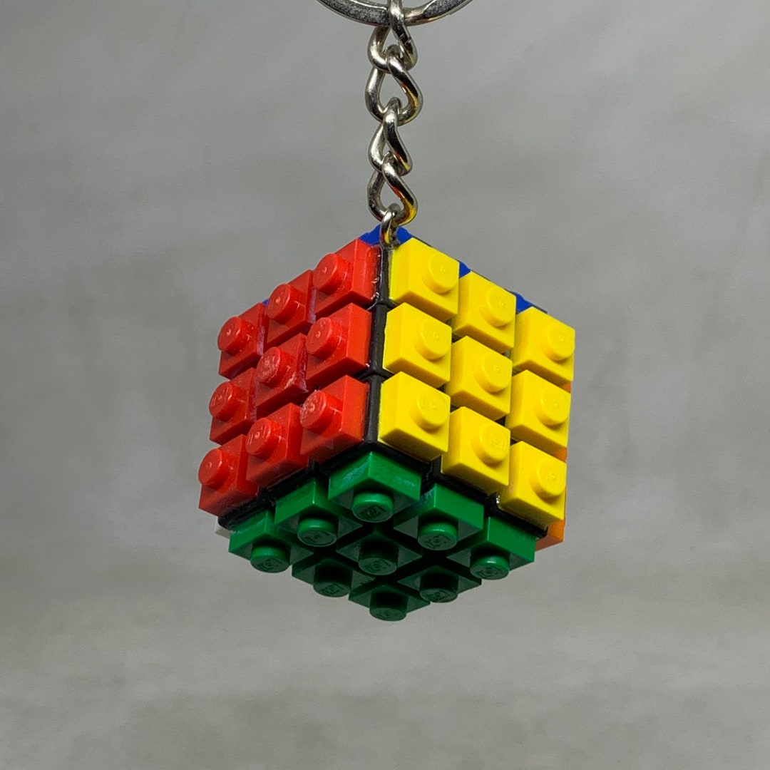 Brick Mini Rubik's Cube Keychain | Magic Cube | Funny Keyring | Puzzle ...