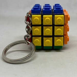 Brick Mini Rubik's Cube Keychain | Magic Cube | Funny Keyring | Puzzle ...