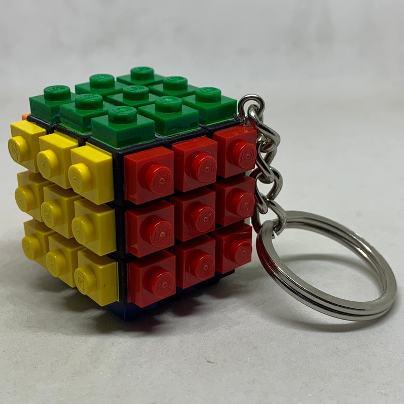 Brick Mini Rubik's Cube Keychain Magic Cube Funny Keyring Puzzle ...