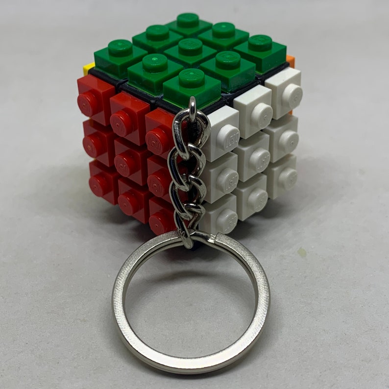 Brick Mini Rubik's Cube Keychain Magic Cube Funny Keyring Puzzle ...