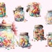 Jar of Sweets Clipart Bundle Candy Clipart Watercolor Jar of Sweets PNG ...