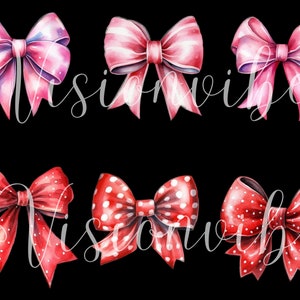 Ribbon Bow Clipart Bundle Watercolor Ribbon Bow Watercolor Png ...