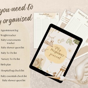 Pregnancy Journal Digital Pregnancy Journal Digital Planner for Mom to ...