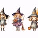 Little Witch Clipart Bundle Watercolor Witch Clipart Cute - Etsy