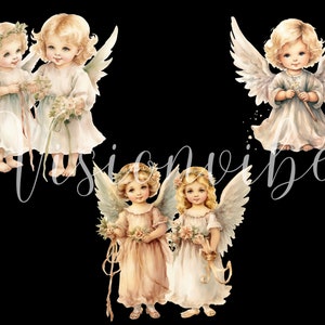 Watercolor Angels Clipart Bundle Christian Clipart Christmas Angels ...