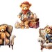 Teddy Bear Nursery Clipart Watercolor Book Lover Clipart Toy Bear Image ...