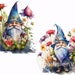 Gnome Clipart Bundle Watercolor Gnomes Clipart Gnomes Png - Etsy