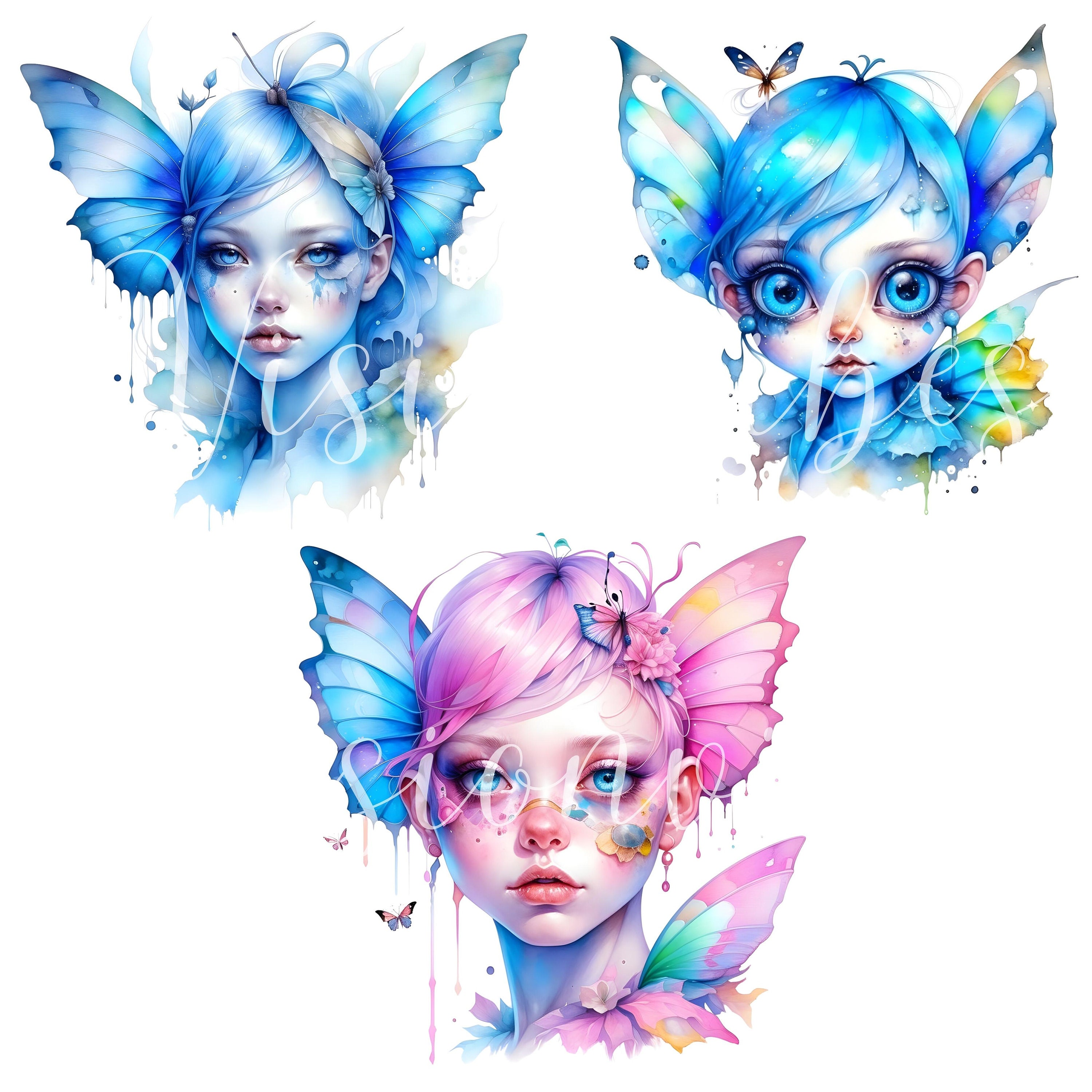 Fantasy Fairy Clipart Watercolor Clipart Bundle Garden Fairy Magic ...