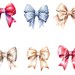 Ribbon Bow Clipart Bundle Watercolor Ribbon Bow Watercolor Png ...