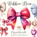 Ribbon Bow Clipart Bundle Watercolor Ribbon Bow Watercolor Png ...