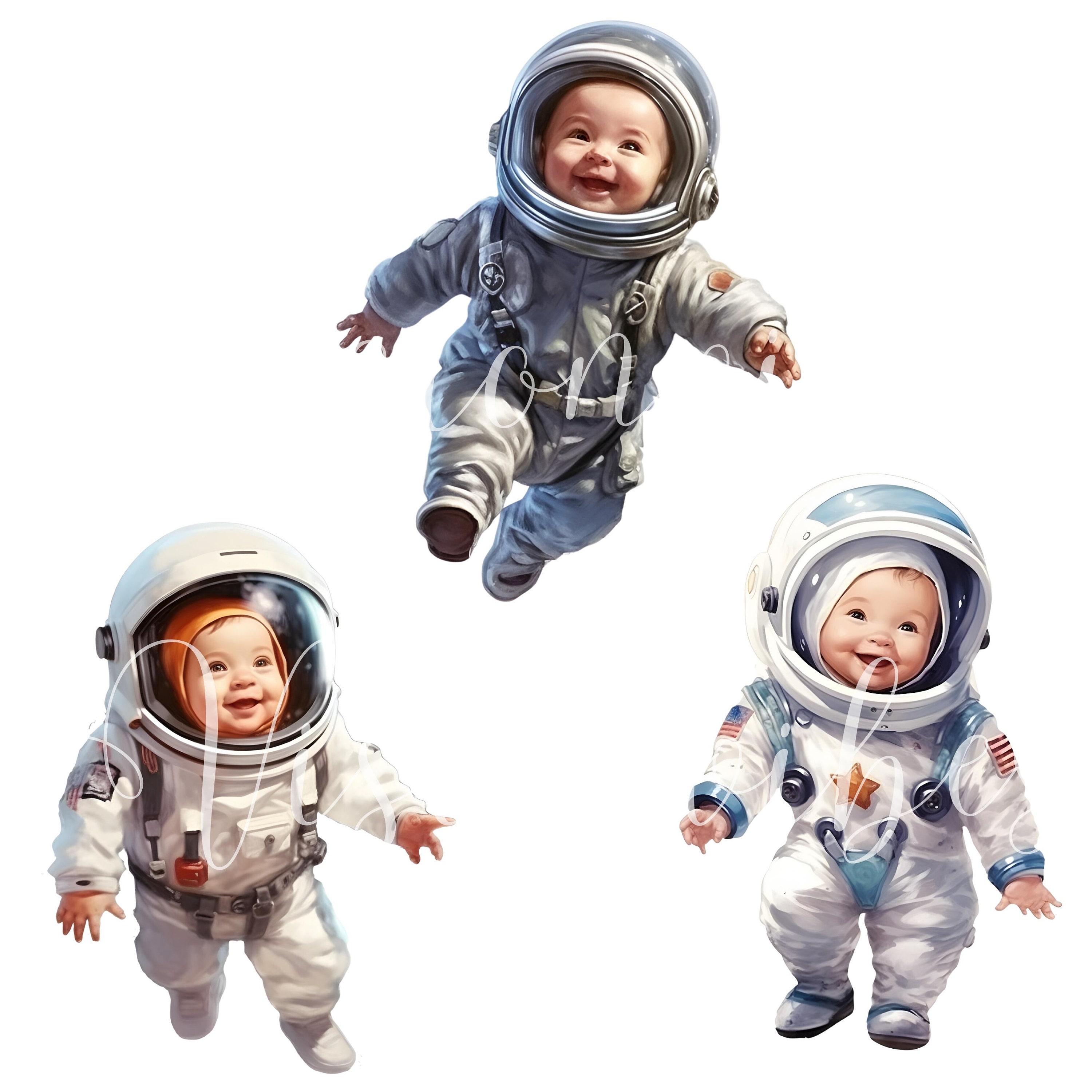 Newborn Baby Astronaut Clipart, Toddler Png, Cute Little Boy Clipart ...