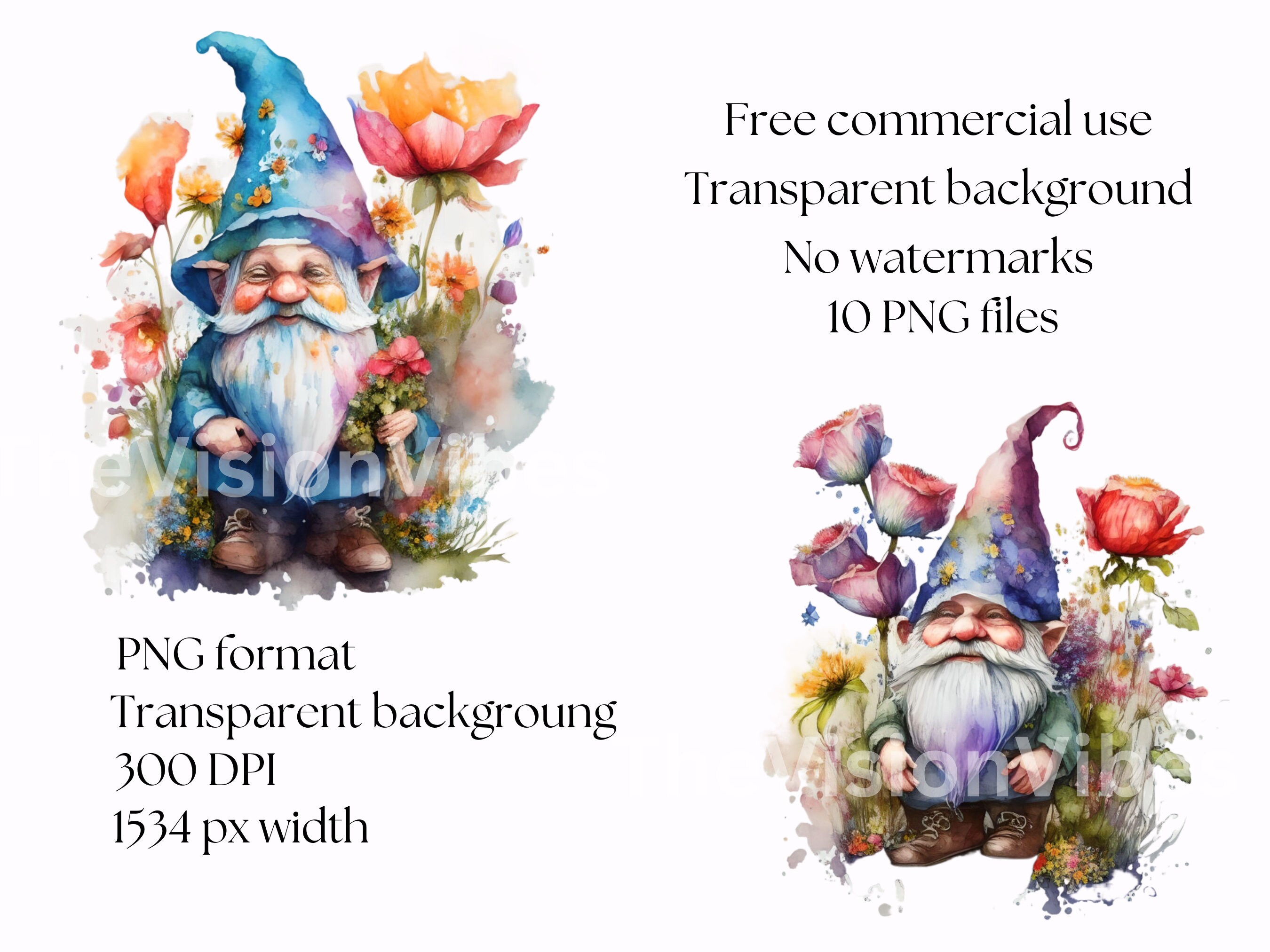 Gnome Clipart Bundle Watercolor Gnomes Clipart Gnomes Png - Etsy