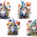 Gnome Clipart Bundle Watercolor Gnomes Clipart Gnomes Png - Etsy